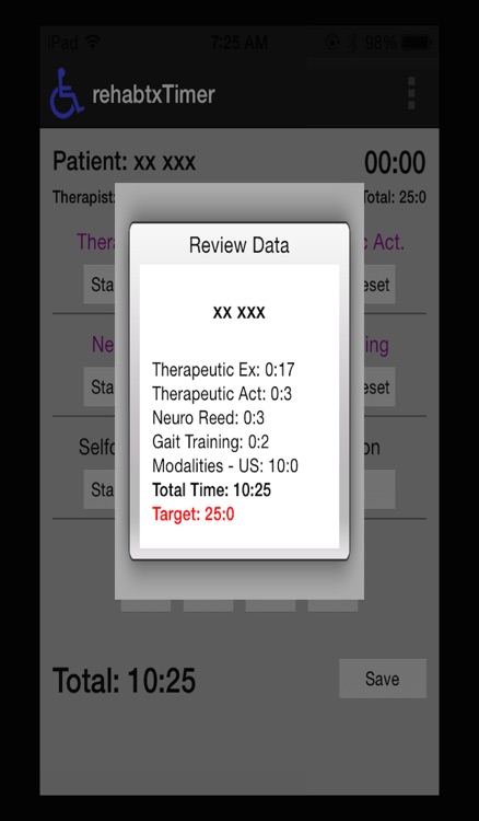 Rehab Treatment Timer by Daryl Sonza