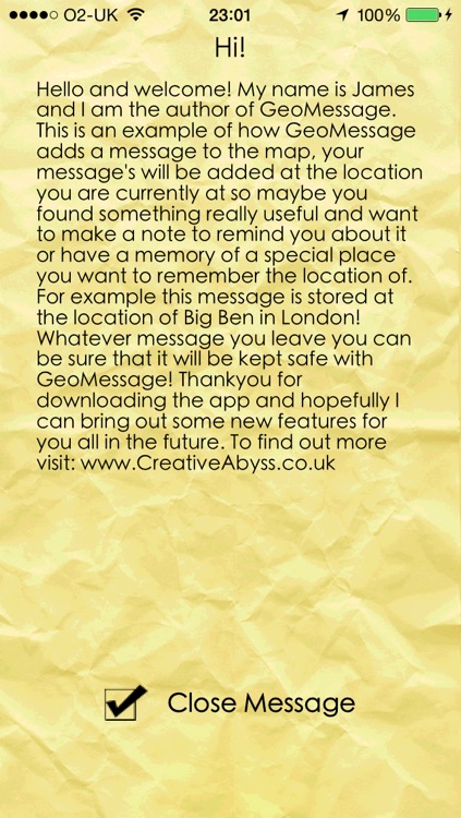 GeoMessage - GPS Notes by James Pickup