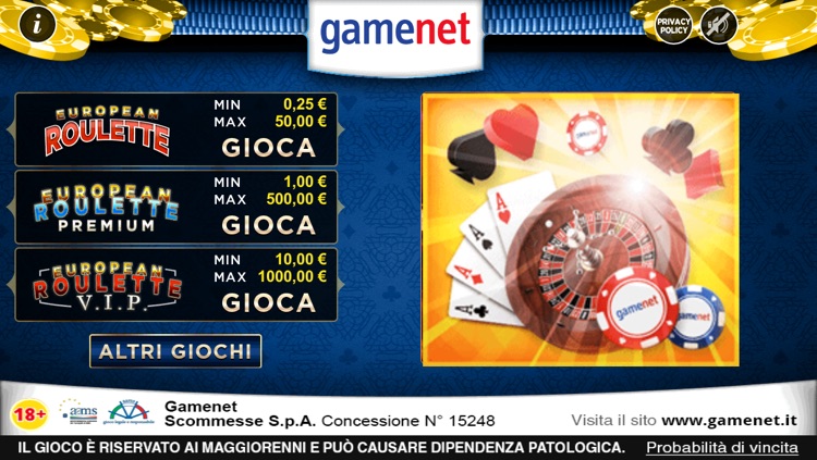 Gamenet Roulette by Gamenet scommesse spa