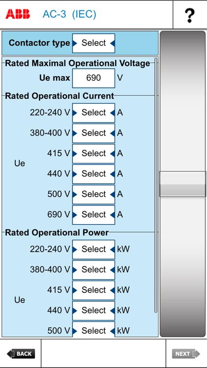 AX Contactors Selection Tool by ABB Information Systems AG