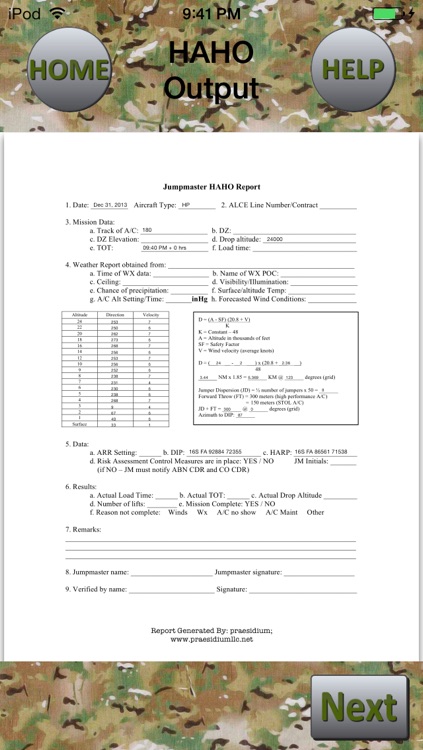 Jump Master Calculator by Praesidium LLC