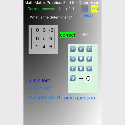 Math Matrix Practice: Find the Determinant by Paul Franz
