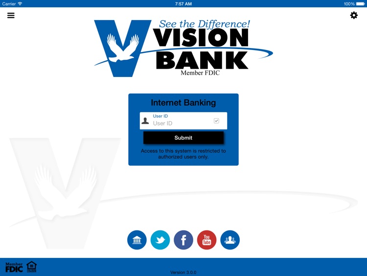 Vision Bank App for iPad by Vision Bank, National Association
