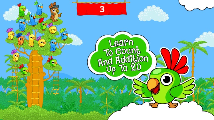 Counting Parrots 1 Free, Engaging Basic Math and Numbers Learning ...