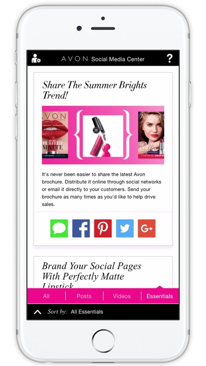 Avon Social Media Center by New Avon LLC