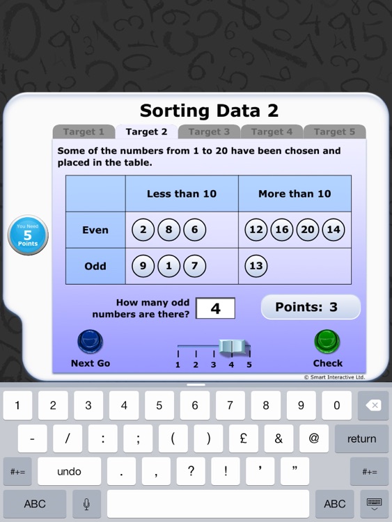 Numeracy Warm Up - Sorting Data 2 by Smart Interactive Ltd