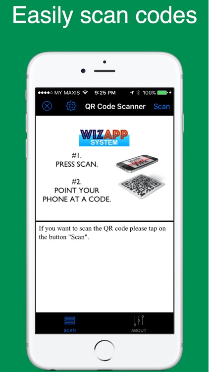 WizAppSys QR code reader by WIZAPP SYSTEM SDN BHD