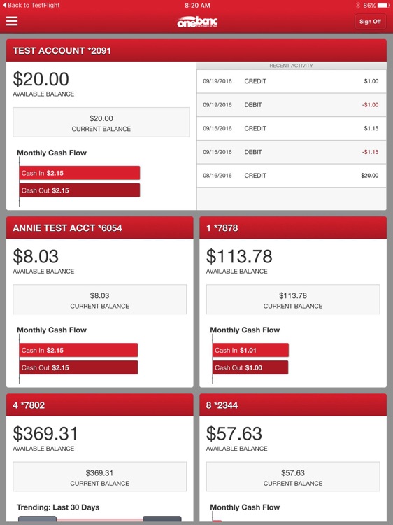 Onebanc Business Mobile Tablet by One Bank & Trust