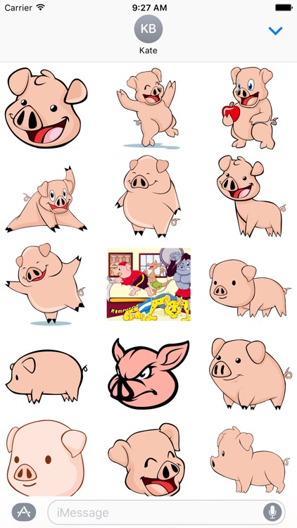 Cute Pig Stickers by Clifford Tan