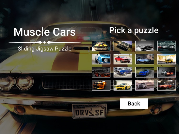 Muscle Cars Sliding Jigsaw by Joe Willmott