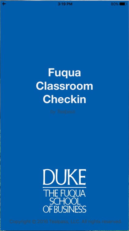Fuqua Classroom Check-in by Tealpass