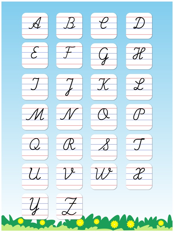 Cursive Writing Capital Letters Free Kids Learn To Write Uppercase 