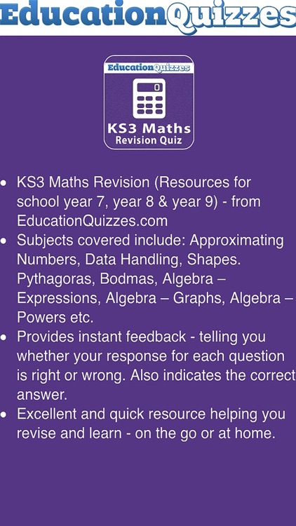 KS3 Maths Revision From Education Quizzes+ by Information Technology ...