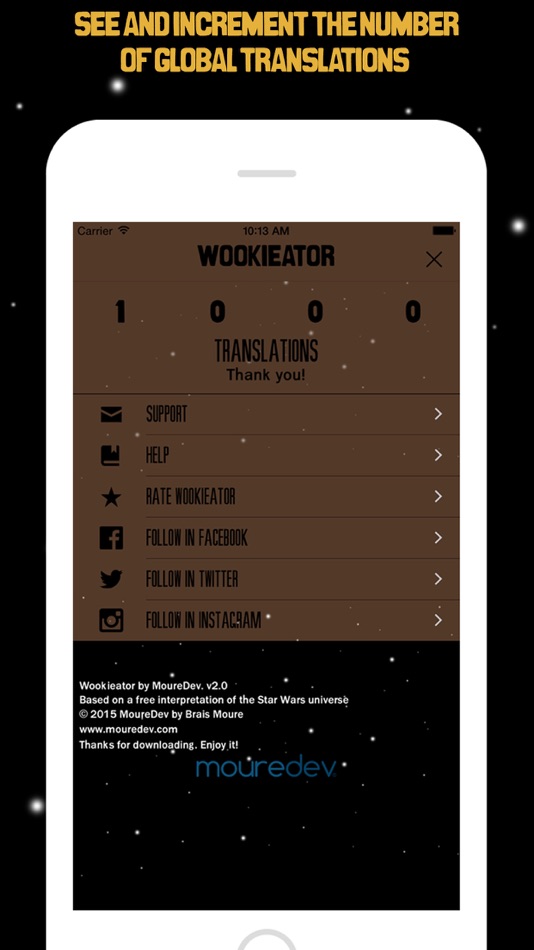 Wookieator the Wookiee translator by Brais Moure - (iOS Apps) — AppAgg