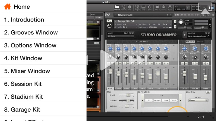 Course For NI 202 - Studio Drummer Explored by Nonlinear Educating Inc.