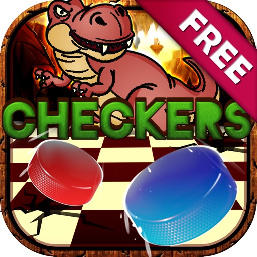Dinosaurus with Friends Checkers Board Games by Panita Senkaew
