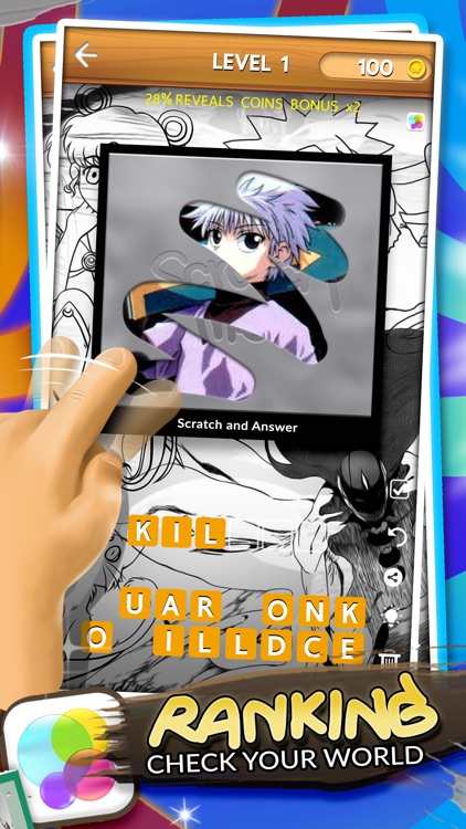 Scratch Manga & Anime Top Characters Trivia Games by Panita Senkaew