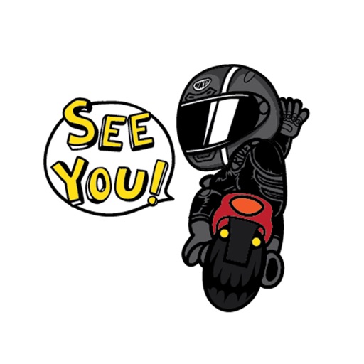 Black Biker - Stickers for Motorcycle Riders by VICTOR VERDU
