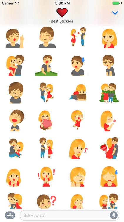 Romantic Love Stickers for iMessage by Yerzhan Tleuov