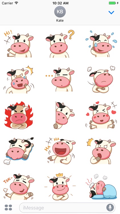 Momo Cow Stickers by Tuan Nguyen