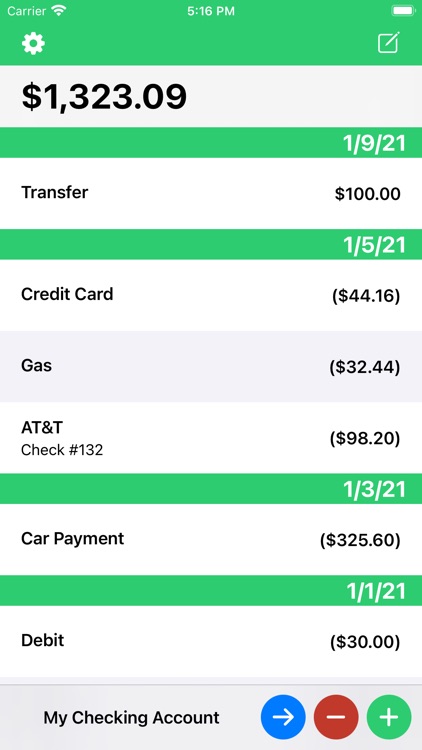 Transactions: Simple Checkbook by Joshua Button