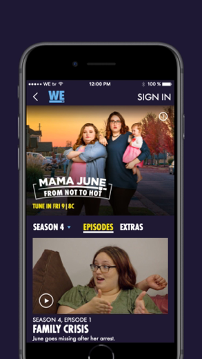 WE tv for iPhone - APP DOWNLOAD