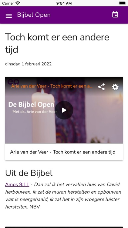 Bijbel Open by Vereniging De Evangelische Omroep (Eo)