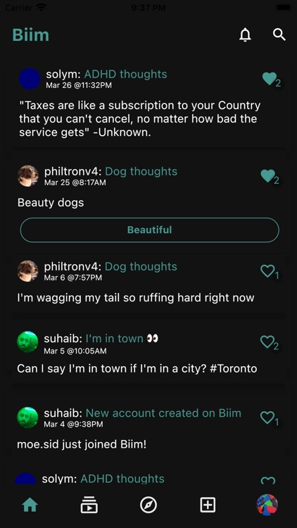 Biim: Alerts & Microblogging by Suhaib Saleh